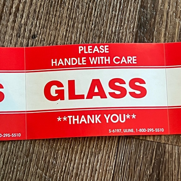 Office | 5 Glass Fragile Stickers For Shipments | Poshmark